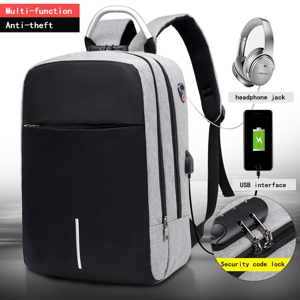 Men Business Travel Bags Multifunction Anti Theft Backpack 15.6" Inch ...