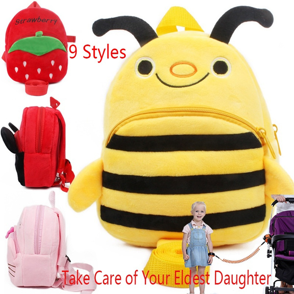 New 9Styles Baby Backpacks Kids Bags with Anti-stray Traction Rope, The ...