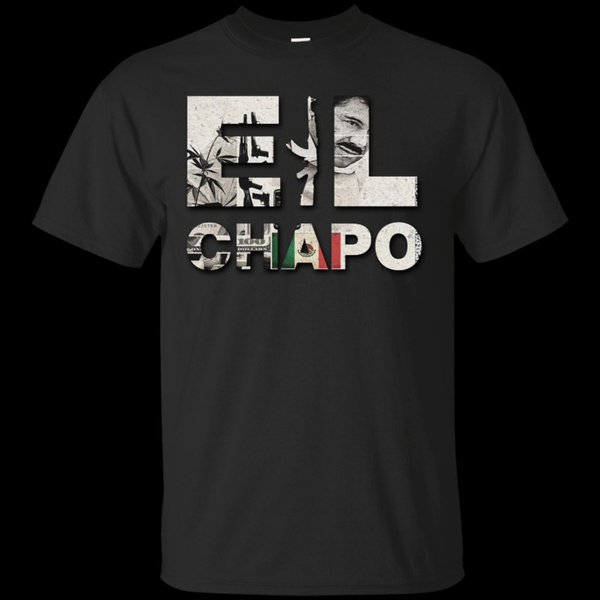 Cool El Chapo Joaquin Guzman Men's Cotton T-shirt Black | Wish