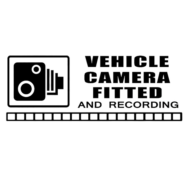 15*5.6cm REVERSE Warning Stickers CCTV Video Camera Recording Car ...