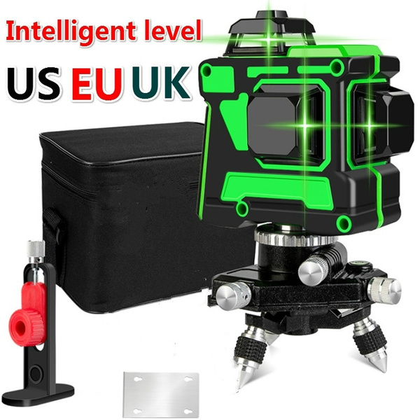 12 Lines 3D Green Laser Level Self-Leveling 360 Degre Horizontal And ...