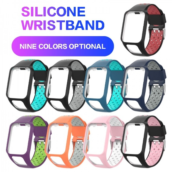 1pc Two-tone Silicone Watch Band For Spark Runner 2/3 Fitness Tracker ...