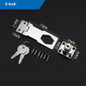 Stainless Steel Hasp Lock Staple Key Hardware Cupboard Shed Door Garage ...