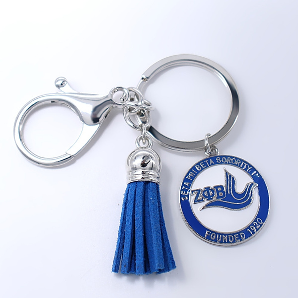 Personalized enamel metal greek society ZETA PHI BETA sorority round ...