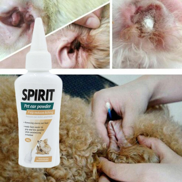 1pcs Pet Ear Canal Powder Grooming Clean Kills Ear Mites Dogs Cats ...