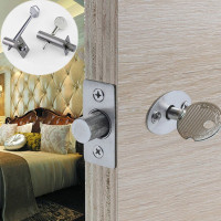 1 PC Stainless Steel Pipe Well Lock Concealed Door Lock Fire Door ...