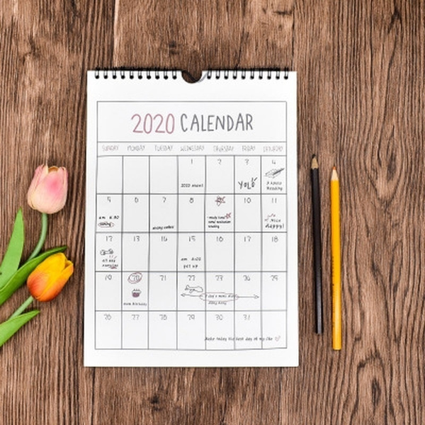 1PCS 2020 Calendar Hanging Schedule Memo Monthly Wall Calendars for ...