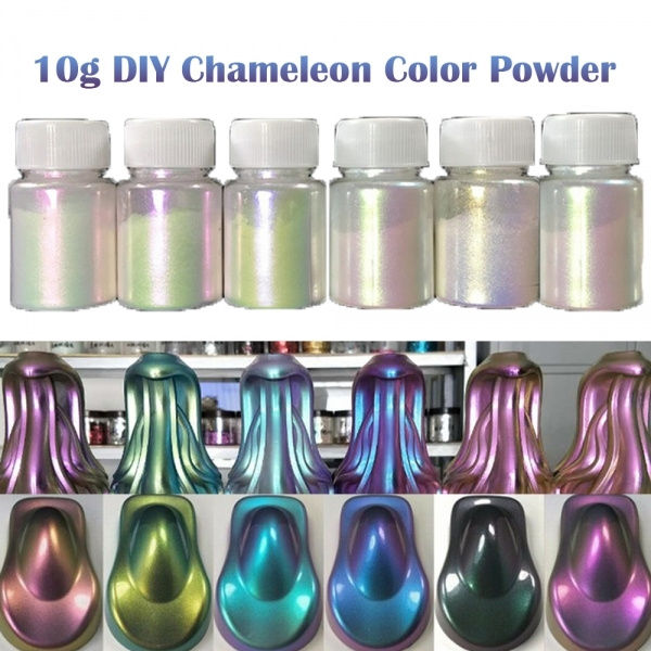 DIY 10g Chameleon Color Painting Changing Pearl Pigment Powder For Car ...