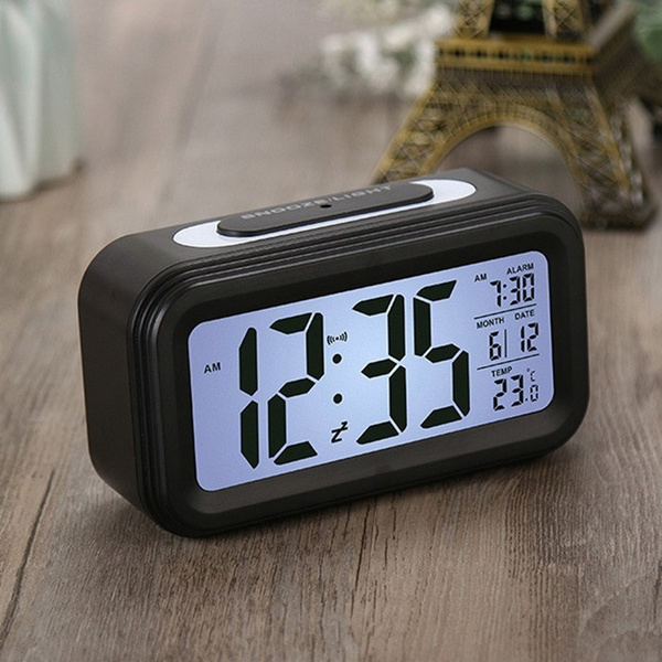 Home LED Digital Alarm Clock Temperature & Calendar Snooze Function ...