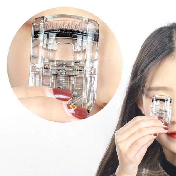Portable curling eyelash clip with eyelash straightener eyelash clip ...