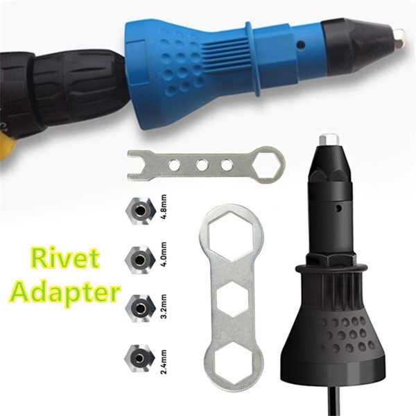 Riveting Drill Adapter Electric Pull Rivet Conversion Adapter Cordless ...