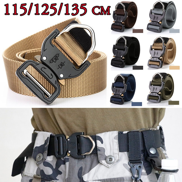 3.8cm Tactical Military Adjustable Nylon Belt Heavy Duty Webbing Belts ...