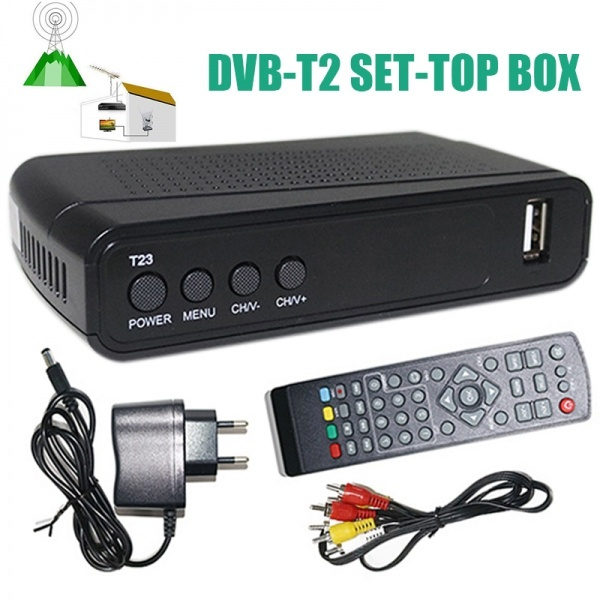 Satellite TV Signal Receiver Mini DVB-T2 Full HD 1080P Tuner Set Top ...