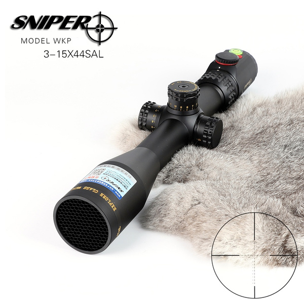 SNIPER WKP 3-15X44 SAL Riflescope Tactical Optical Sight Full Size Mil ...