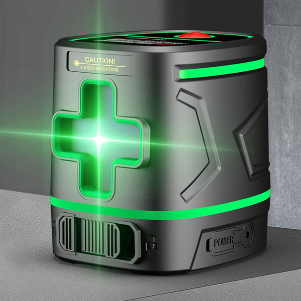 2 Lines Green Beam Laser Level Self-leveling Vertical & Horizontal ...