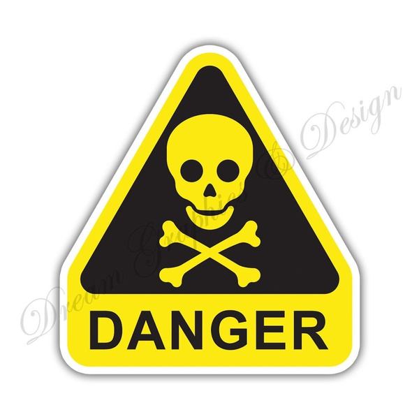 Hot Poison Danger Warning Sign Car Bumper Vinyl Sticker Window Car ...