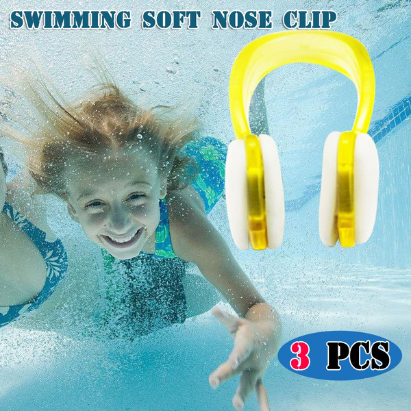 3 PCS Swimming Soft Nose Clip Free Diving Nose Clip Durable No-Skid ...