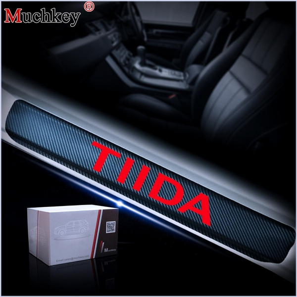 4pcs/set4pcs / set Door Sill Carbon Fiber Vinyl Car For Nissan Tiida ...