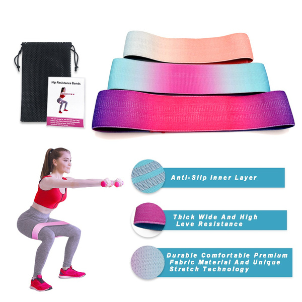 Resistance Bands Loop for Legs, Exercise Bands Fitness Workout Pilates ...