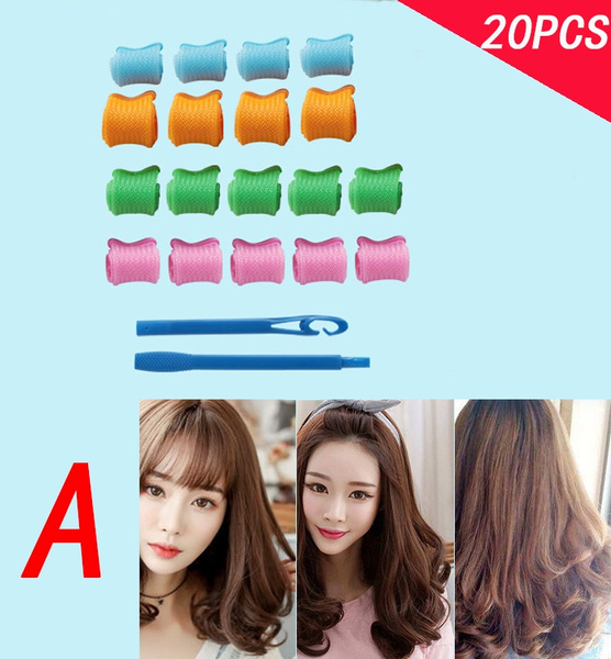 20 pcs New hair curlers no heat diy hair curlers soft hair curlers for ...