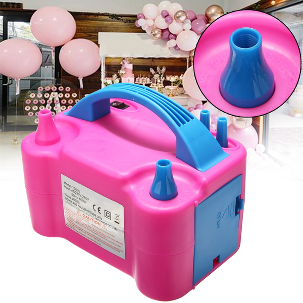 New Portable 600W Electric Balloon Pump Inflator Air Blower Two Nozzle ...