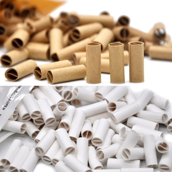 6MM 50Pcs New Natural Unrefined Pre-rolled Tips Cigarette Filter ...
