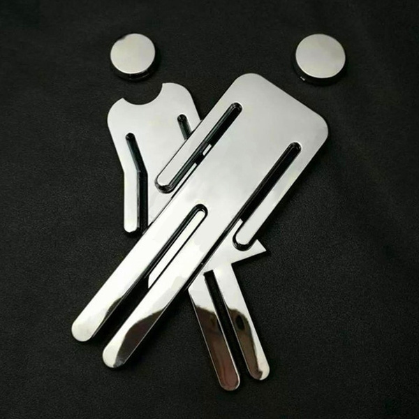 Adhesive Men Women Toilet Door Sign Bathroom Restroom Wc Door Sign for ...