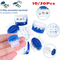 10/20 Pcs Cable Connector 3-way Terminal Waterproof Connector Crimps ...