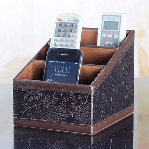 Vintage Storage Box Remote Controller TV Guide Mail CD Organizer Caddy ...