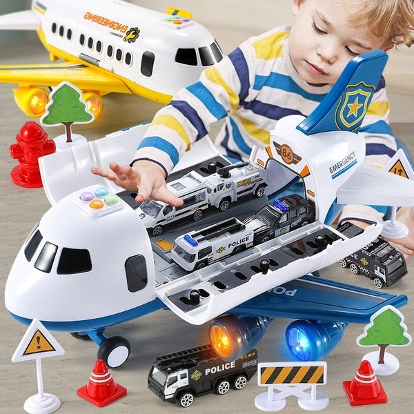 Children's Toy Aircraft Boy Baby Oversized Music Track Resistance To ...