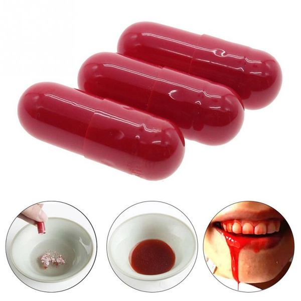 Horror Cosplay Toys Halloween Carnival Scary Props Fake Blood Pill ...