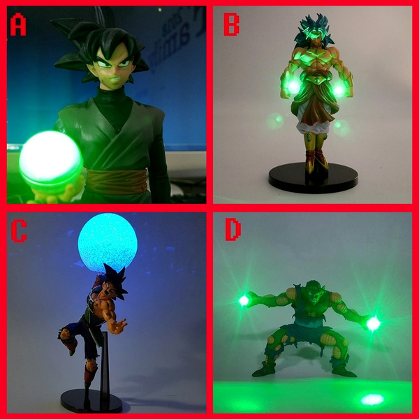 Anime DBZ Z LED Figure Super Saiyan Goku Broly Piccolo PVC Action ...