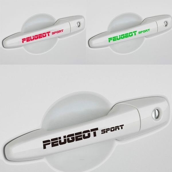 4pcs for PEUGEOT SPORT Decal Sticker Racing Car Door Handle logo emblem ...
