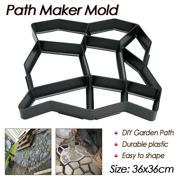 Garden Pavement DIY Plastic Mold Stone Road Concrete Roads Manually ...