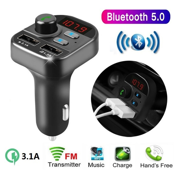 Bluetooth 5.0 Car MP3 Player Wireless FM Transmitter Hands-free Calling ...