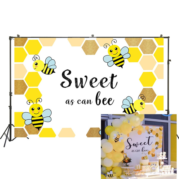baby shower party backdrop sweet as can bee themed Banners baby ...