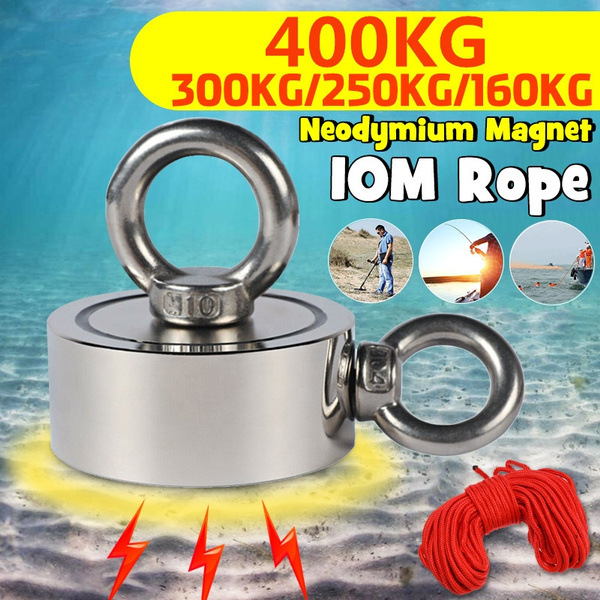 (10M Rope For Free) Neodymium Fishing Magnets (Double-Sided Magnetic ...