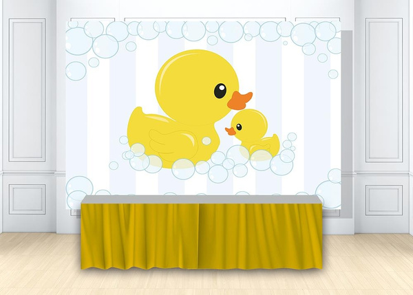 Cute Little Yellow Duck Theme Baby Shower Bubble Backdrop Ducky Party ...
