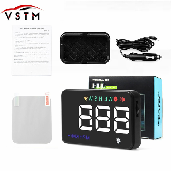 A5 Universal Car HUD GPS Speedometer Speedo Head Up Display Digital ...