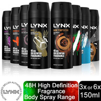 Lynx Mens Body Spray Deodorant, 3 or 6 Packs of 150ml | Wish