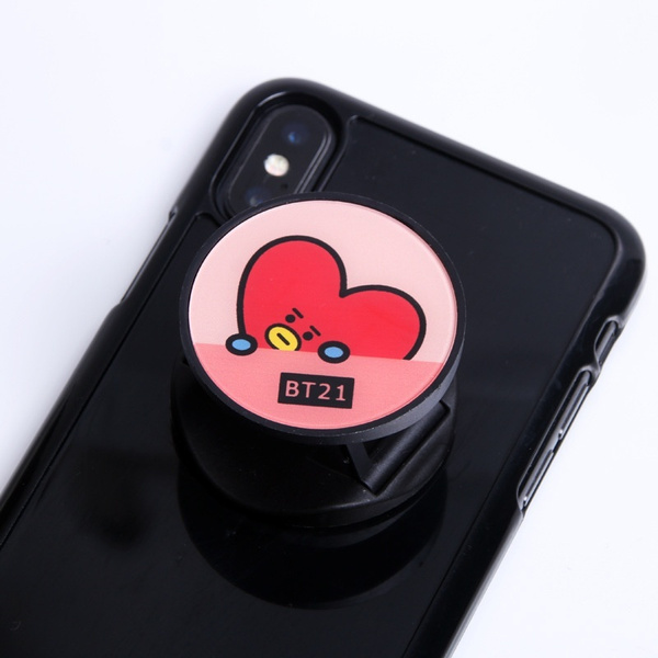 NEW BTS BT21 Foldable Cute Phone Ring Kickstand Phone Prop Phone Stand ...