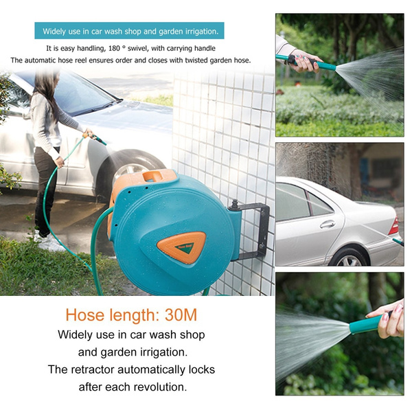 Water Drum Garden Hose Auto Rewind Automatic Hose Reel Rolling Machine ...