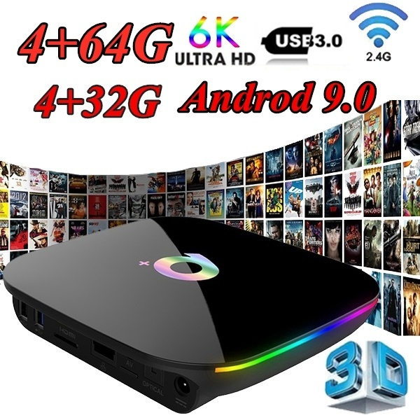Q Plus Smart TV Box Andrid 9.0 Allwinner H6 4GB-32GB/64GB 6K H.265 Media Player USB3.0 2.4G WiFi ...
