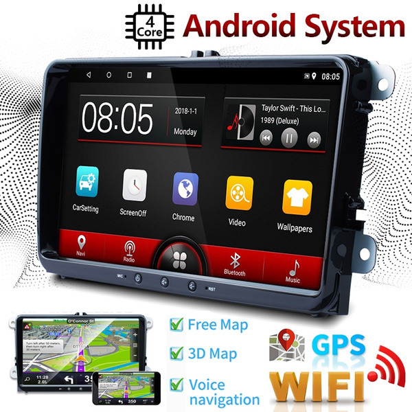 Android 7.1 Quad-core GPS Navigation 9'' Touch Screen Car Multimedia ...