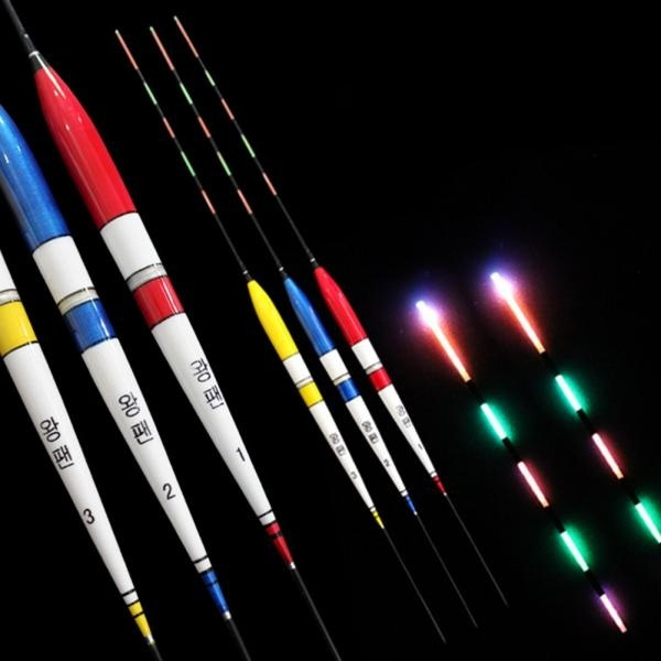 Fashion Balsa Wood Luminous LED Light Float Bobber Night Fishing Tackle ...