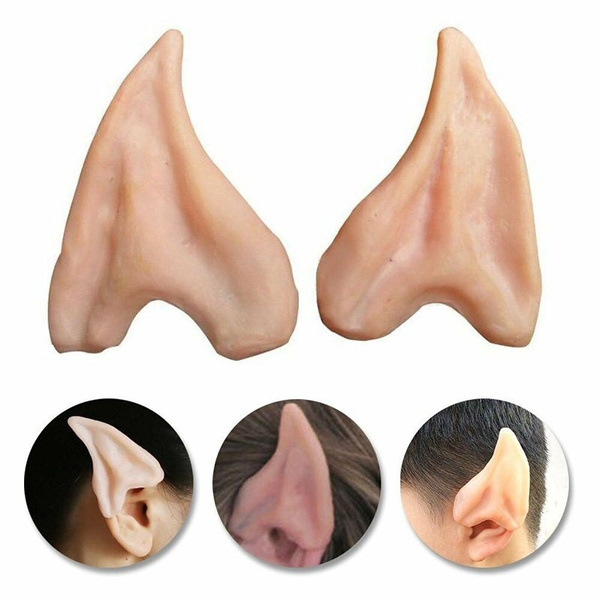 1 Pair Halloween Costume Prosthetic Fairy Elf Ear Tips Hobbit Alien ...