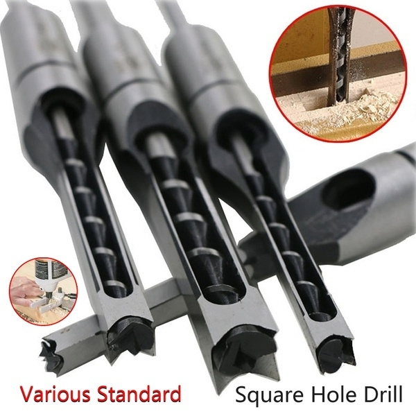 6/6.4/8/10/12.7mm HSS Square Hole Drill Bit Auger Bit Steel Mortising ...