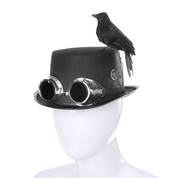 Party Hats Mascara Cosplay Halloween Hat Props Retro Gothic Steampunk ...