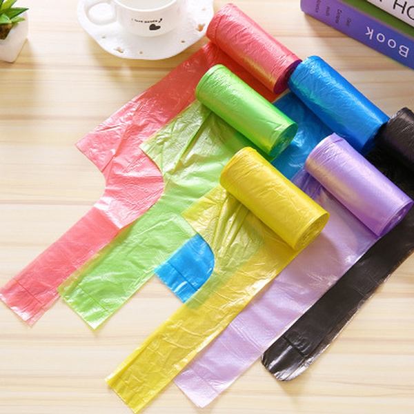 20/30pcs/Roll Vest Style Garbage Bags Storage Bag For Home Waste Trash ...