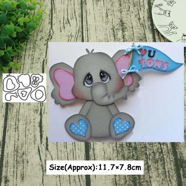 Animal Elephant metal cutting dies Scrapbooking album paper craft ...